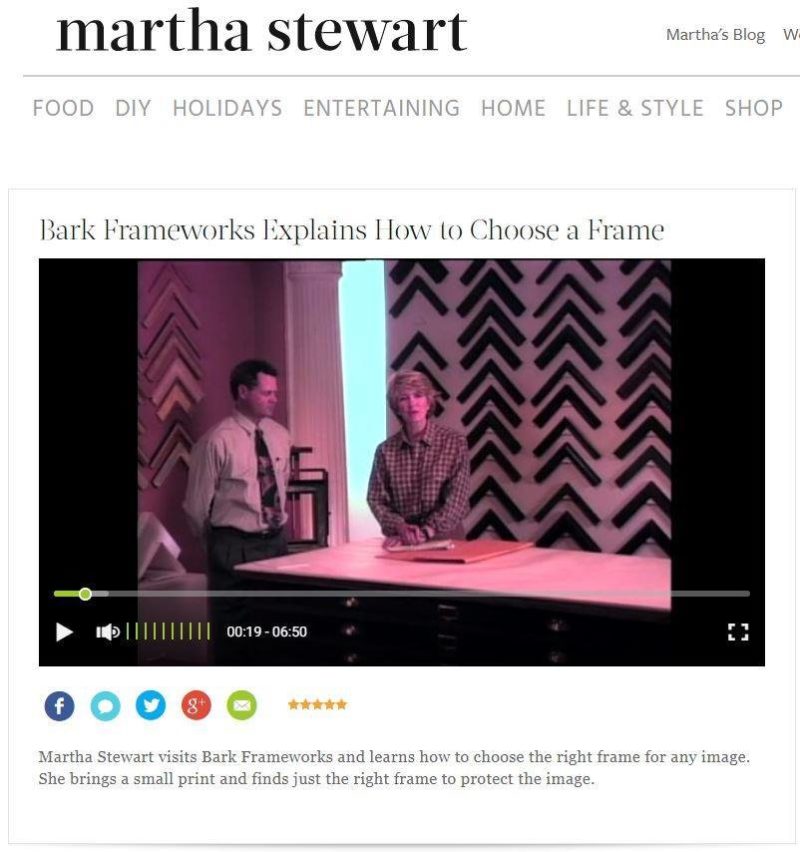 Martha Stewart Living: Bark Frameworks Explains How to Choose a Frame - Bark Frameworks